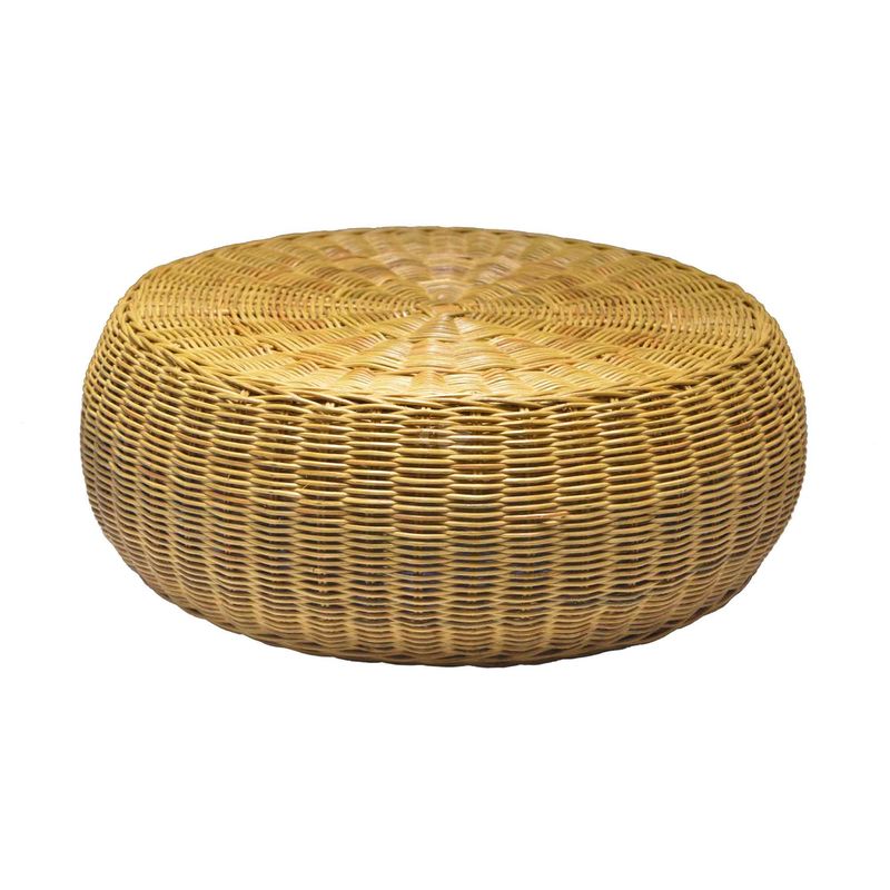 Puff mediano ratan natural - Carrefour