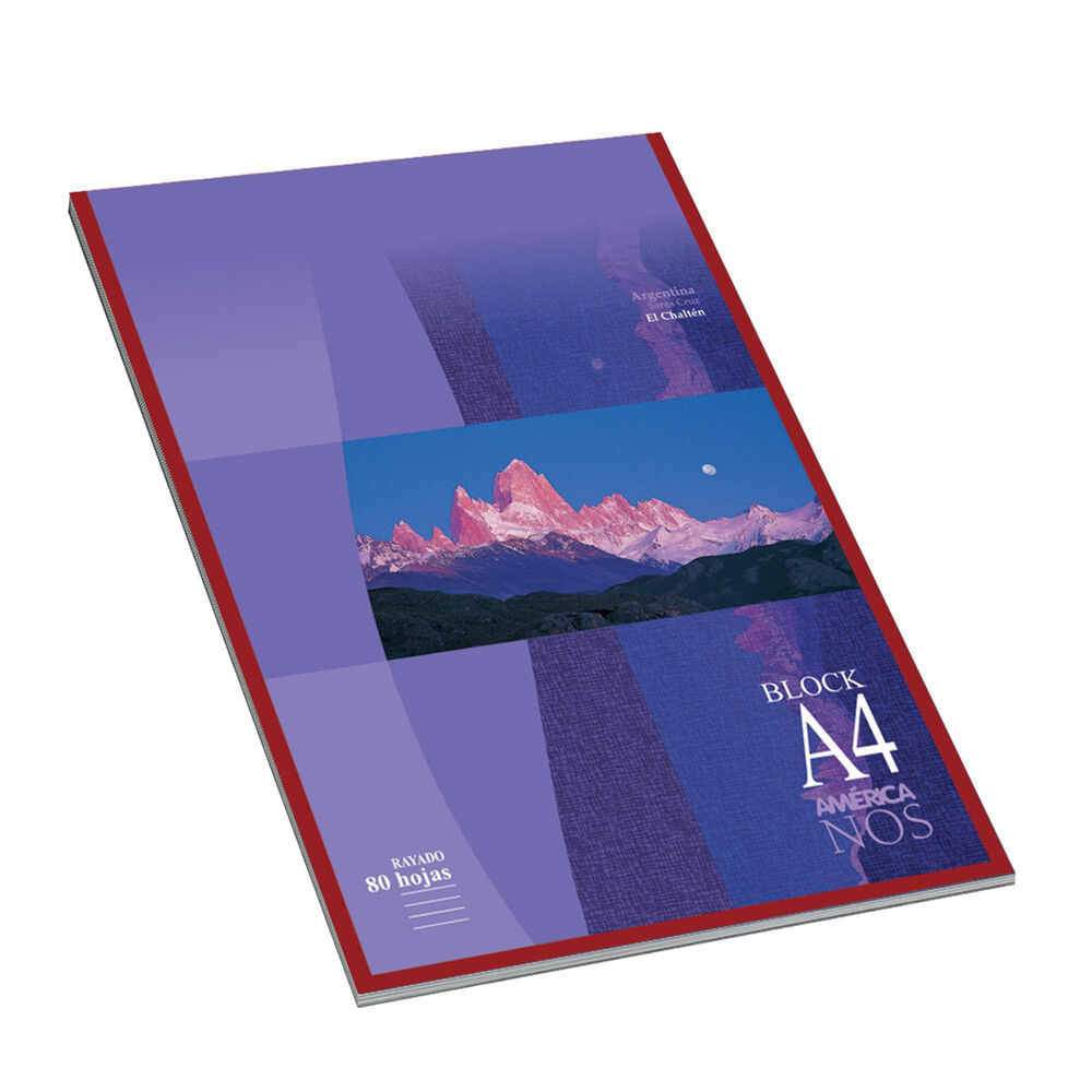 Block rayado A4 América 80 hojas colores surtidos - Carrefour