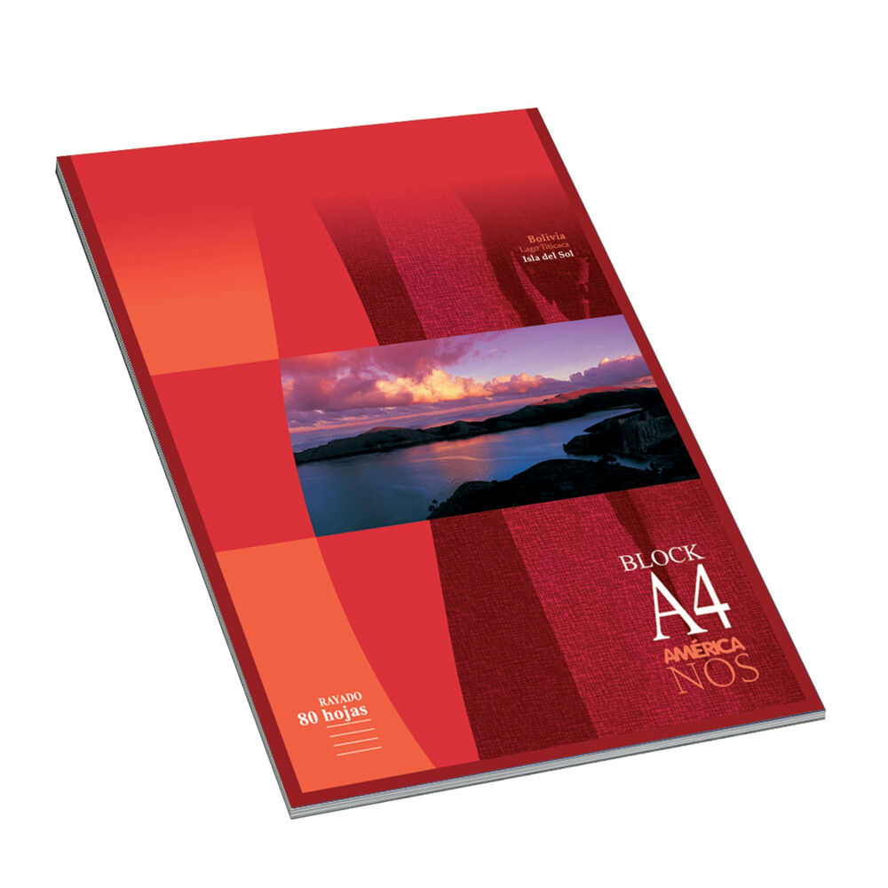 Block rayado A4 América 80 hojas colores surtidos - Carrefour