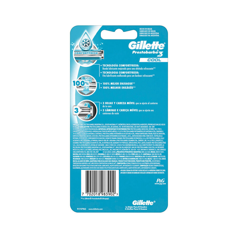 Máquinas para afeitar Gillette Prestobarba3 cool 4 u - Carrefour