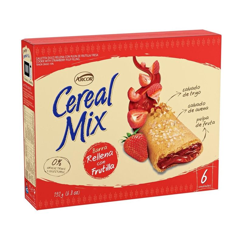 Barritas de cereal Cereal Mix frutilla 6 u. - Carrefour