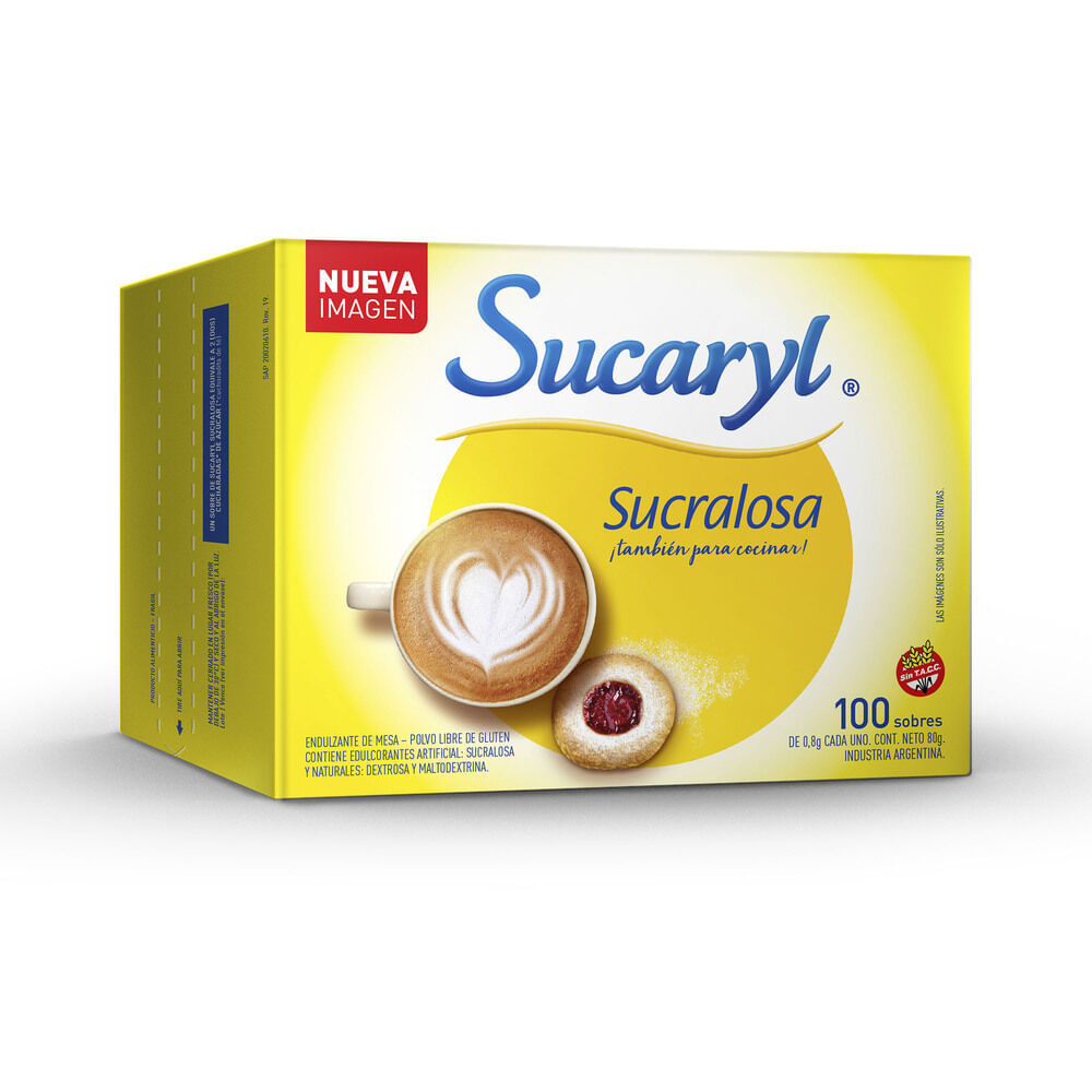 Edulcorante con sacarosa Sucaryl sobre x 100 uni - Carrefour