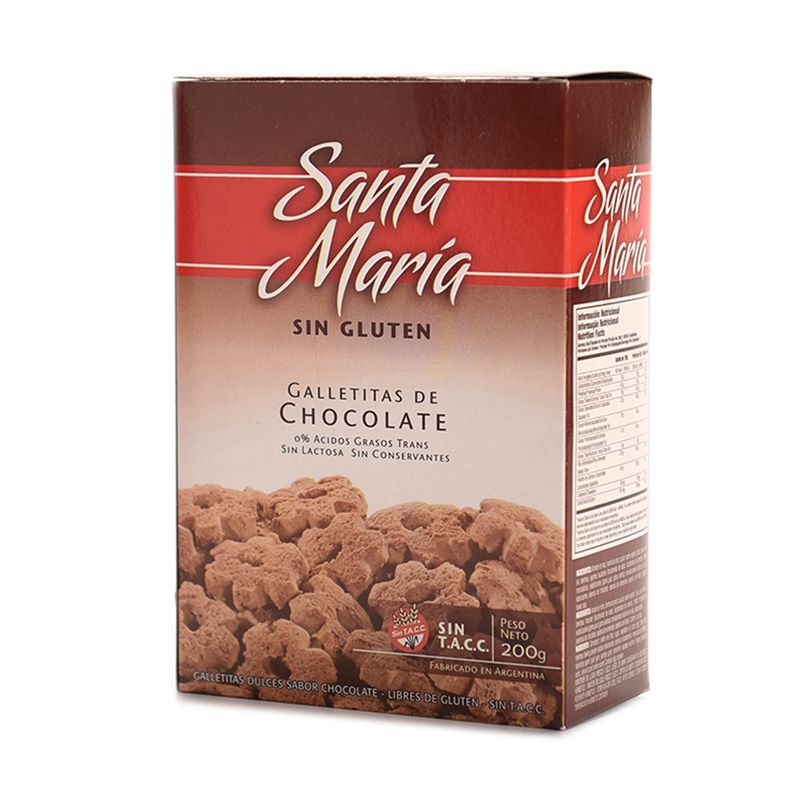 Galletitas Santa María chocolate 200 g. sin TACC - Carrefour
