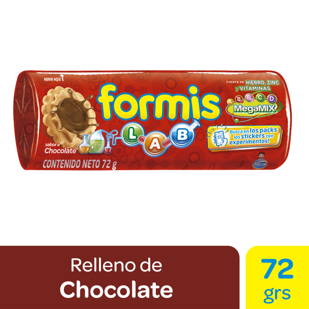 Galletitas Formis vainilla relleno de chocolate 72 g. - Carrefour