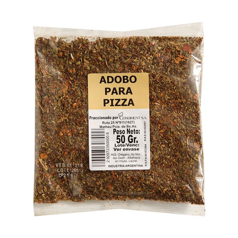 Adobo para pizza 50 g. - Carrefour