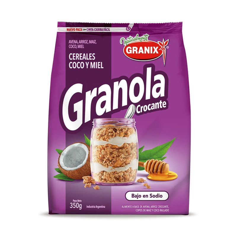 Granola crocante Granix cereales coco miel 350 g. - Carrefour