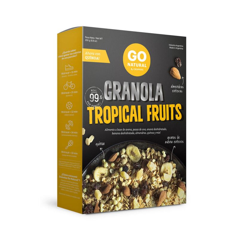 Granola Go Natural tropical fruits 250 g. - Carrefour