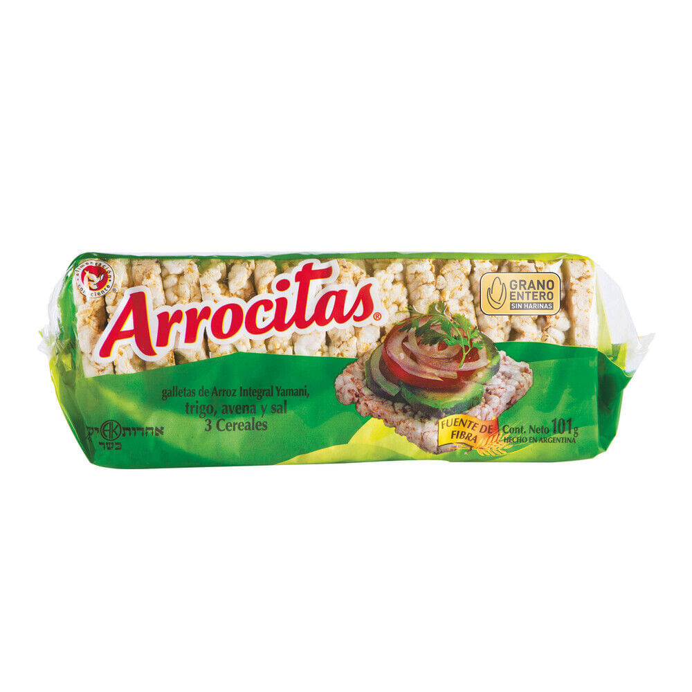 Galletas de arroz Arrocitas 3 cereales 101 g. - Carrefour