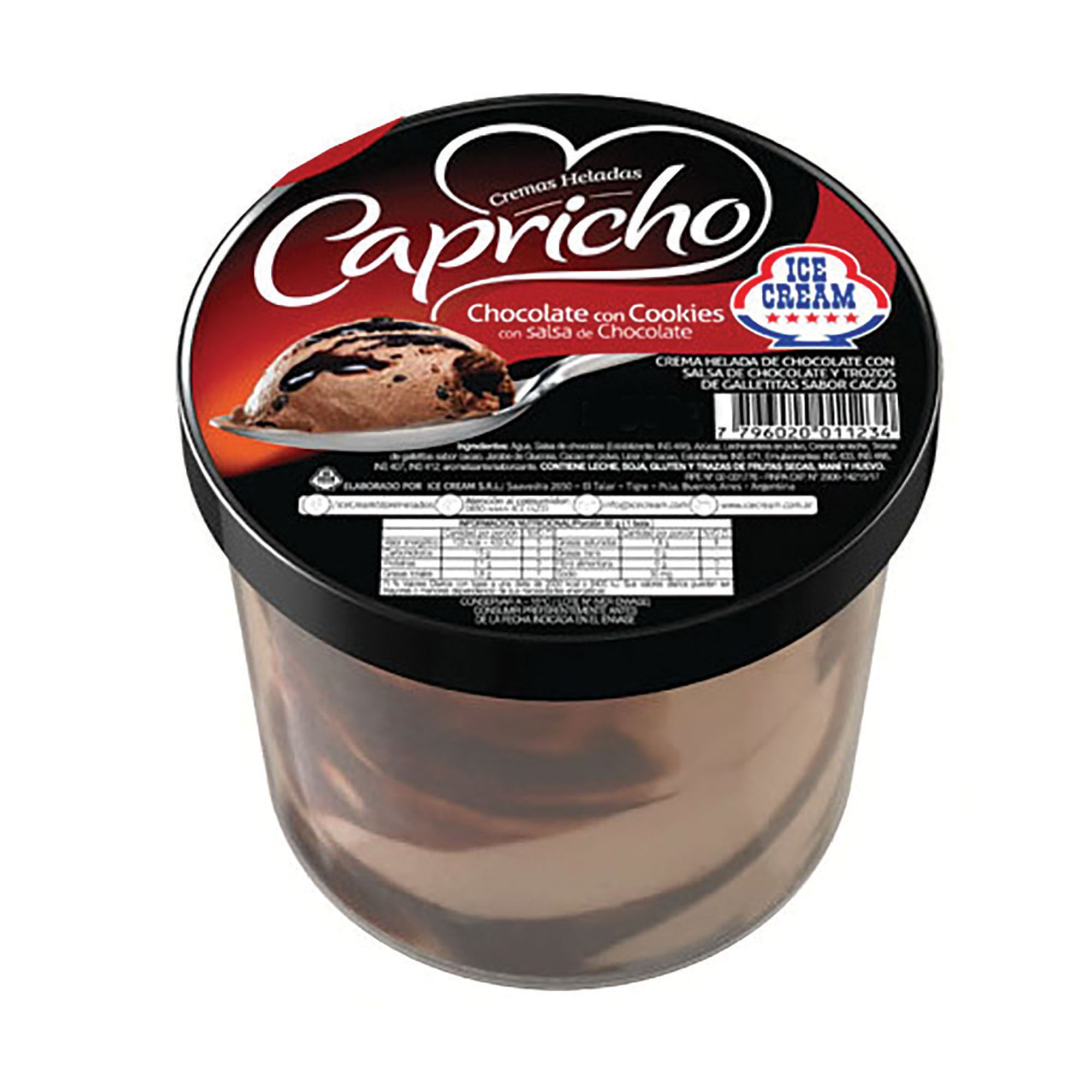 Helado Ice cream capricho chocholate con cookies 350 g. - Carrefour