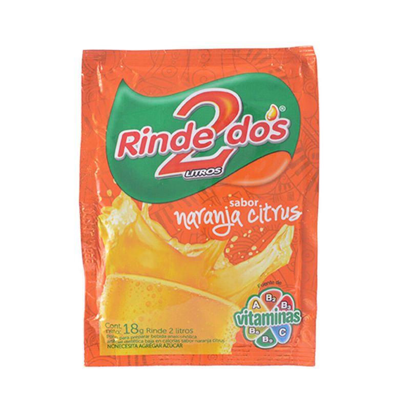 Jugo en polvo Rinde Dos naranja citrus 18 g. - Carrefour