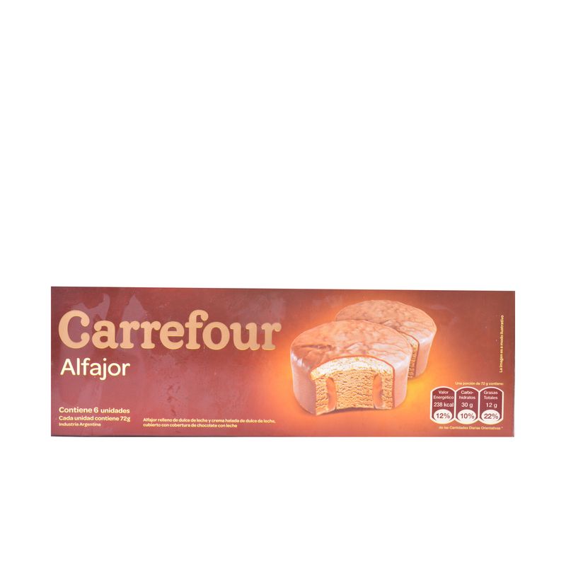 Alfajor helado Carrefour 6 u. - Carrefour