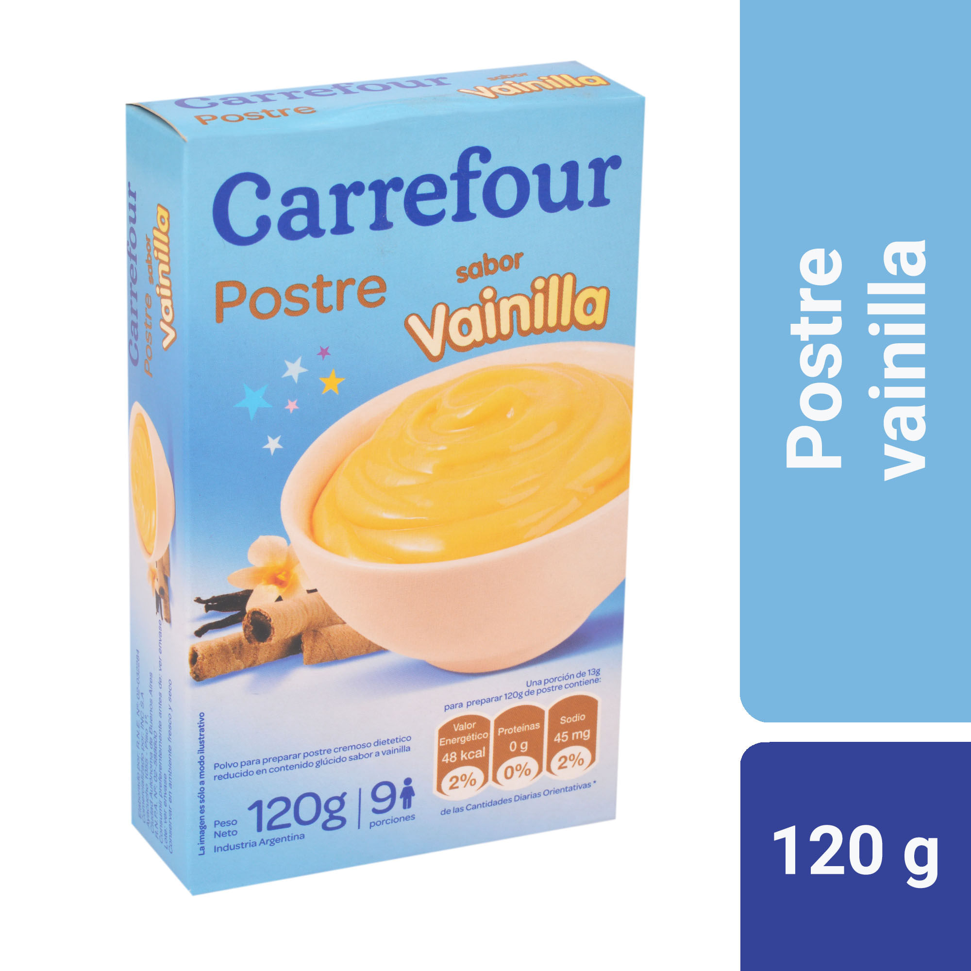 Postre en polvo Carrefour vainilla 120 g. - Carrefour