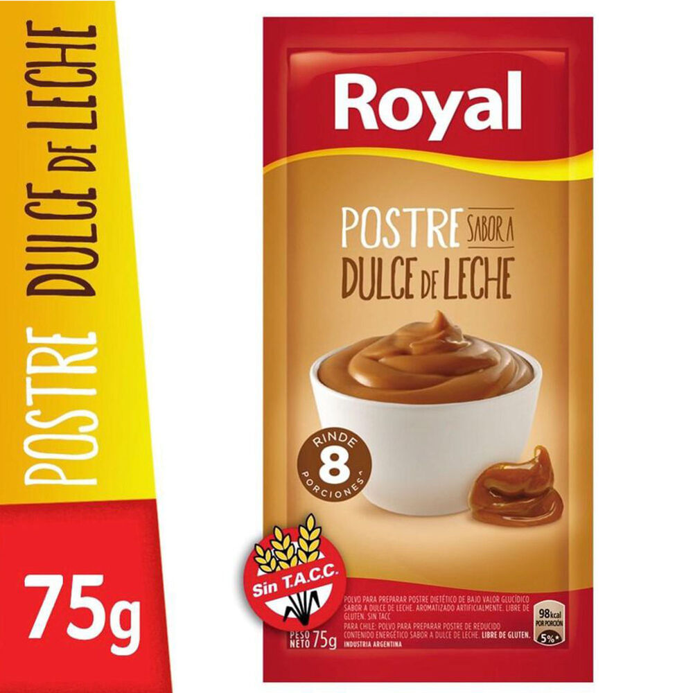 Postre en polvo Royal dulce de leche 75 g. - Carrefour