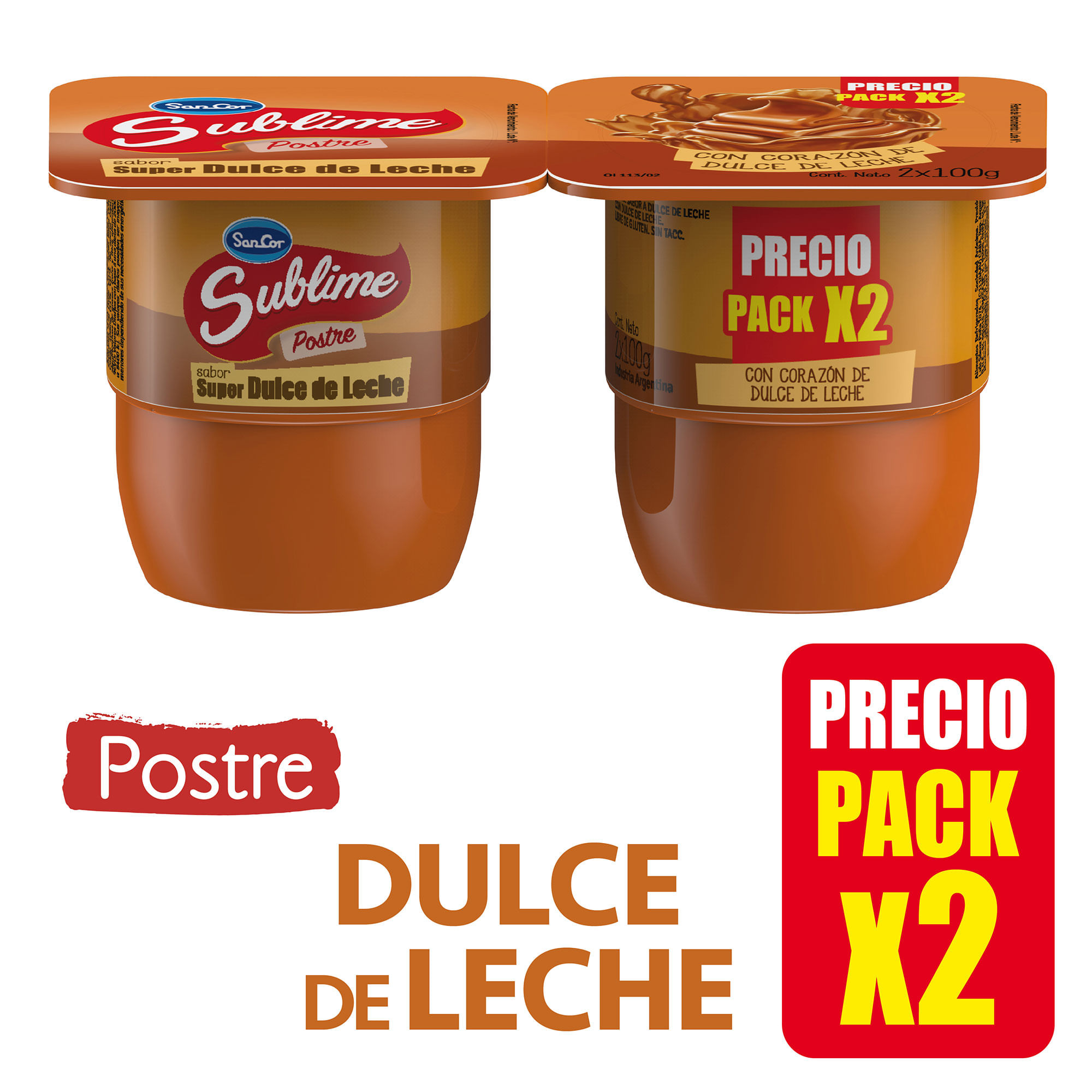 Postre SanCor Sublime dulce de leche con dulce de leche 2 x 100 g ...