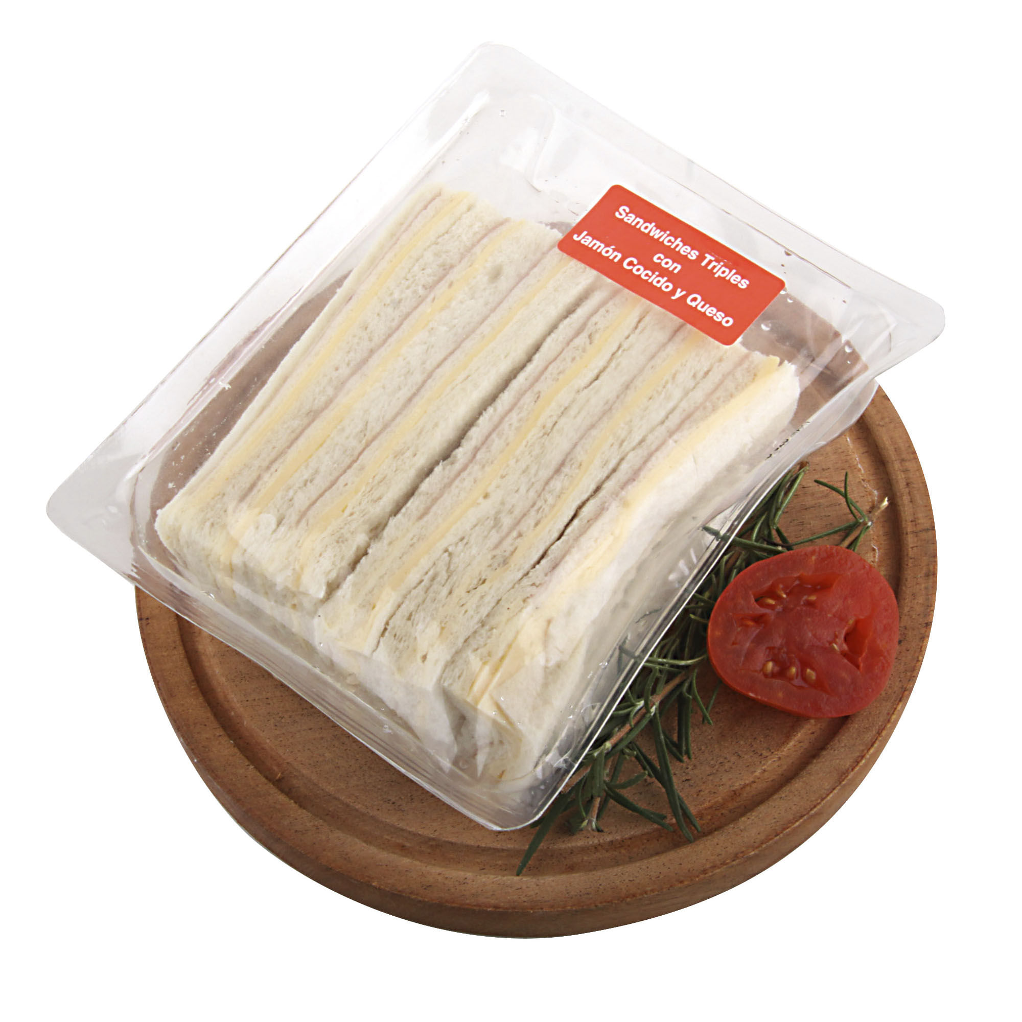 Sandwiches de miga triple jamón y queso 6 u. - Carrefour