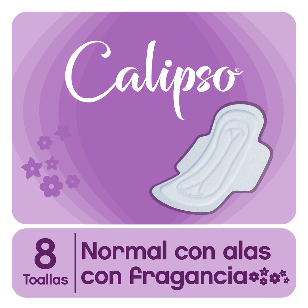 Toalla Calipso plana con alas con fragancia x 8 - Carrefour
