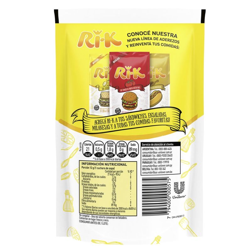 Mayonesa Ri-K 485 cc. - Carrefour