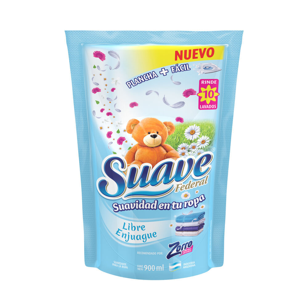 Suavizante para ropa Suave Federal libre enjuague 900 cc. - Carrefour