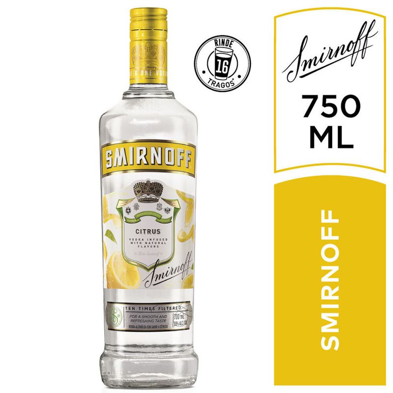 Vodka Smirnoff citrus 700 cc. - Carrefour