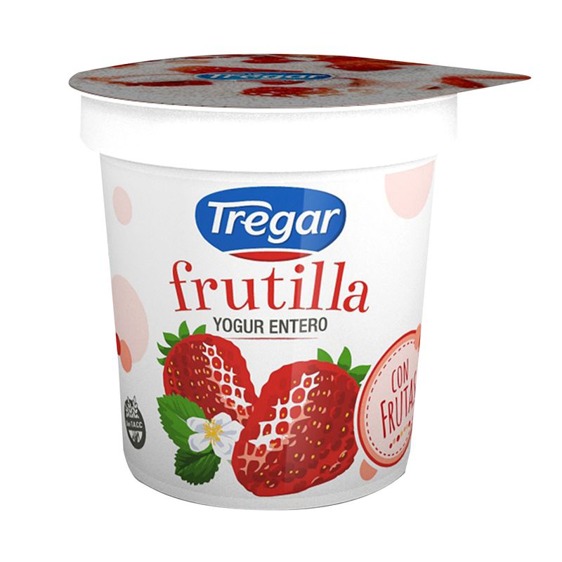 Yogur firme entero Tregar frutilla 160 g. - Carrefour