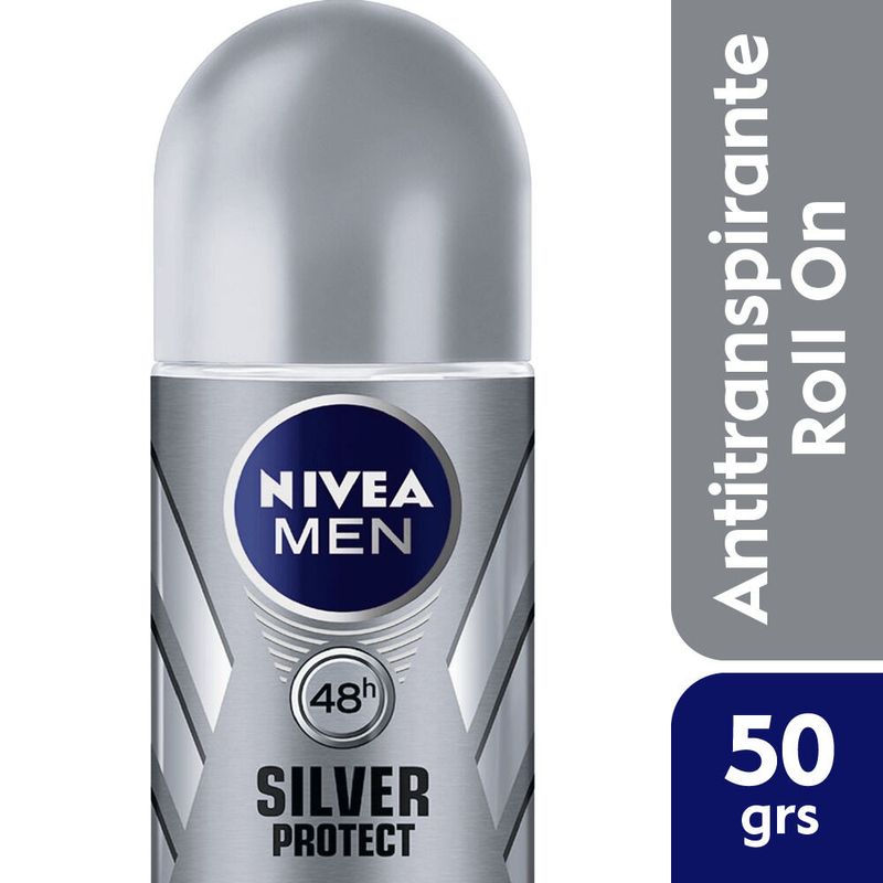 Antitranspirante en roll on Nivea Men silver protect antibacterial 50 cc. - Carrefour
