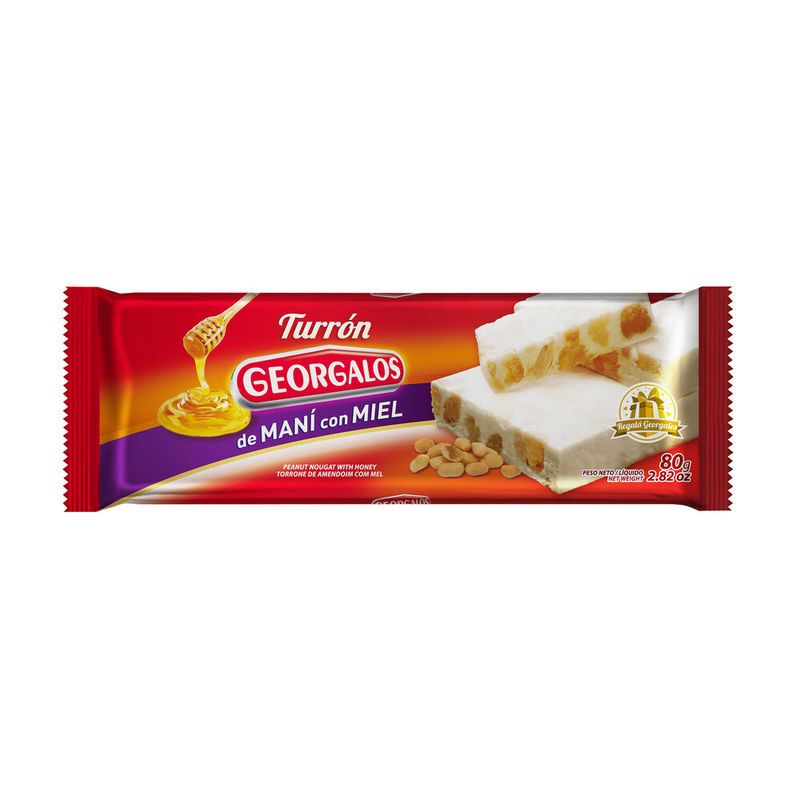 Turrón con miel Georgalos 80 g. - Carrefour