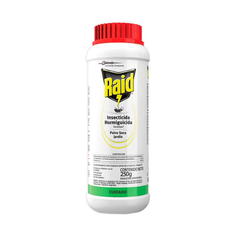 Insecticida en polvo mata hormigas Raid 250 g. - Carrefour