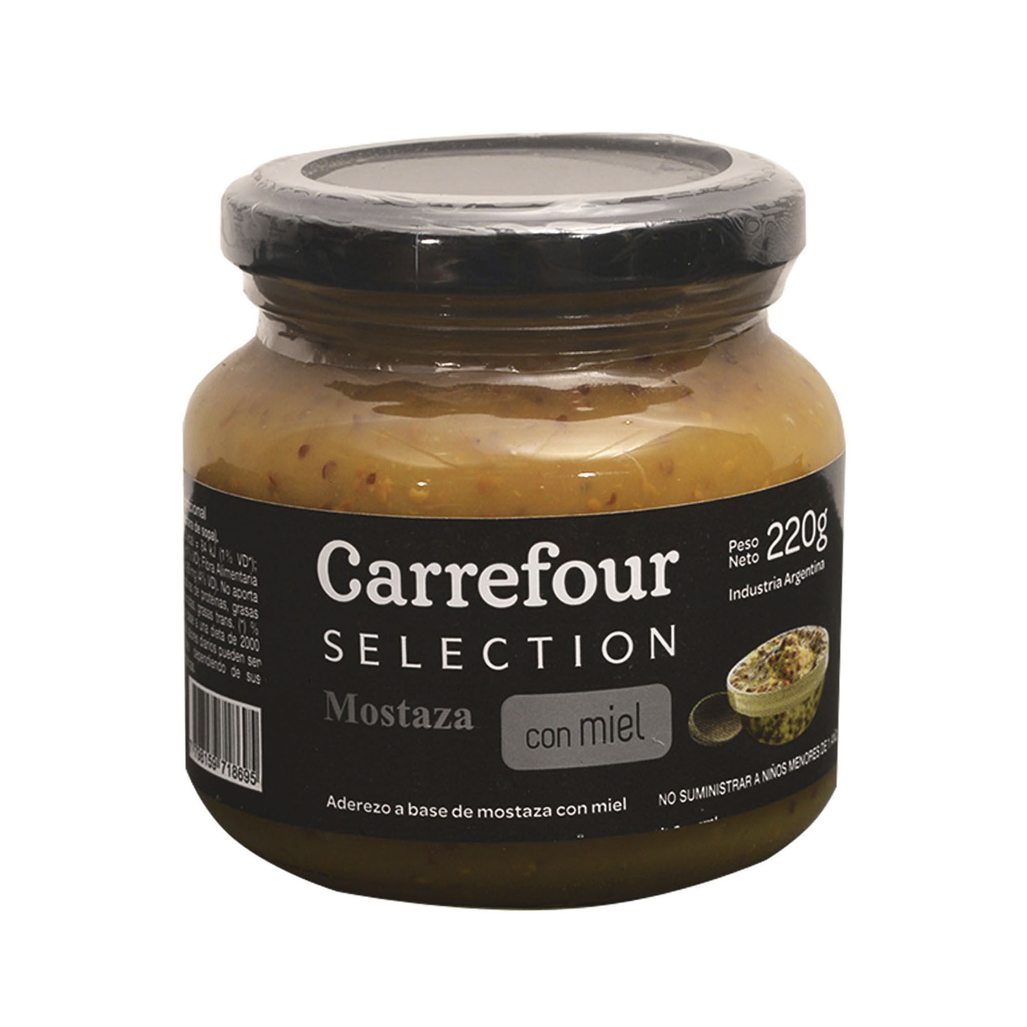 Mostaza en granos con miel Carrefour Selection 220 g. - Carrefour Mostaza en granos con miel Carrefour Selection 220 g. - Carrefour