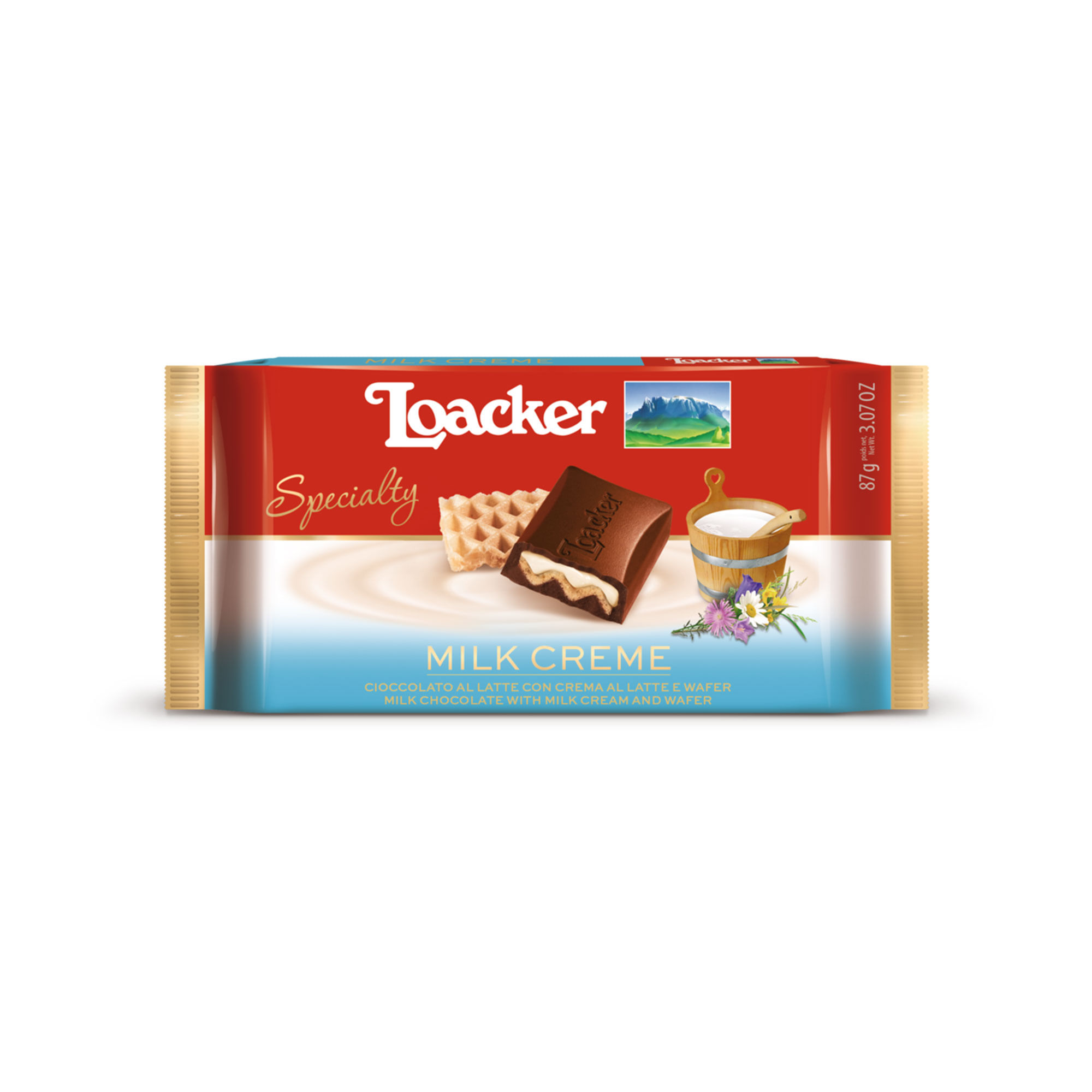 Chocolate bar specialty milk Loacker 87 g. - Carrefour