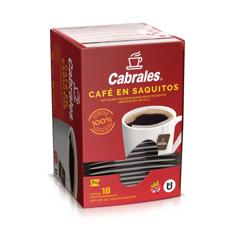 Café en saquitos Cabrales caja x 18 uni - Carrefour