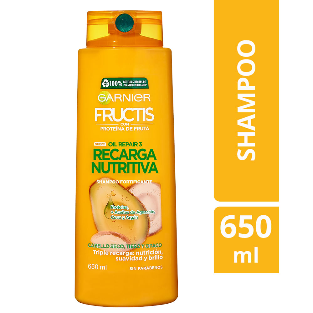 Shampoo Garnier recarga nutritiva fructis 650 cc. - Carrefour