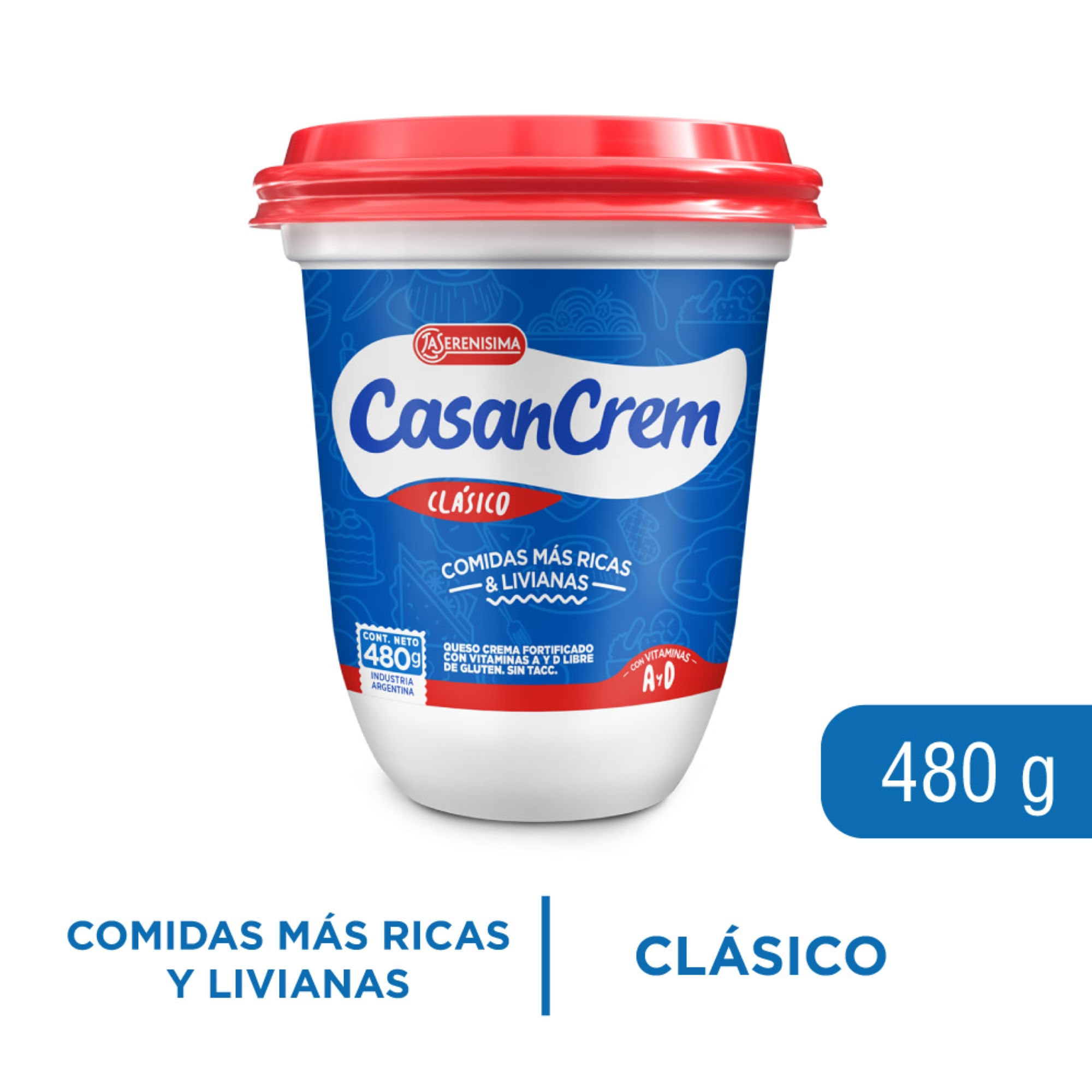 Queso crema entero Casancrem pote 480 g. - Carrefour