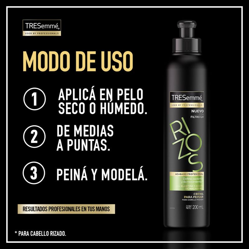 Crema para peinar Tresemmé rizos 200 cc. - Carrefour