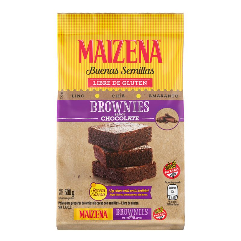 Premezcla Maizena brownies sin tacc 500 g - Carrefour
