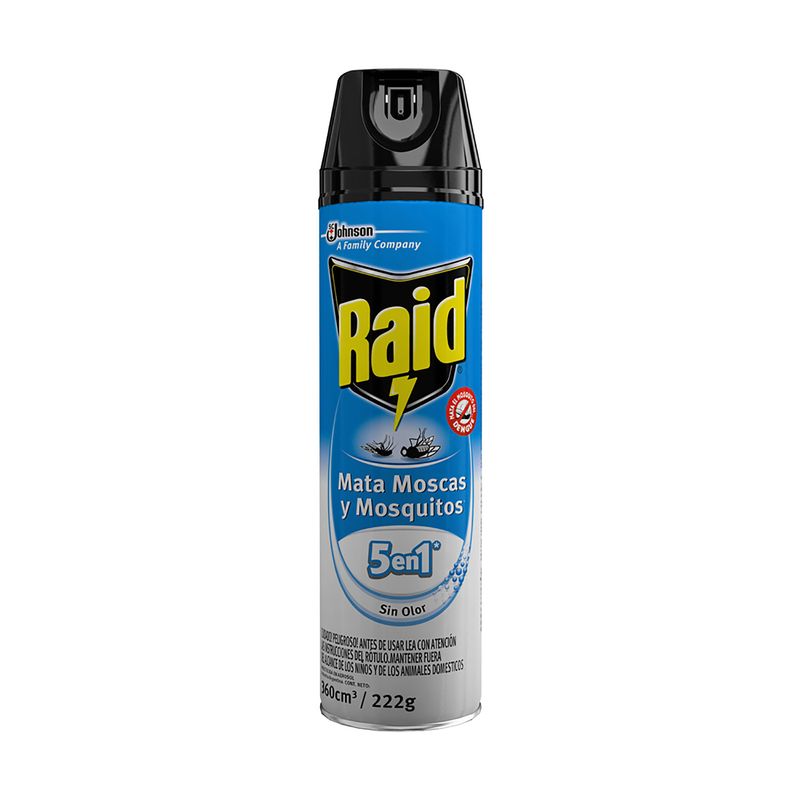 Insecticida Raid mata moscas y mosquitos sin olor en aerosol 360 cc ...