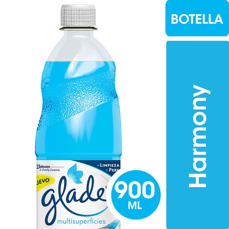 Limpiador líquido multisuperficies Glade harmony botella 900 ml. - Carrefour