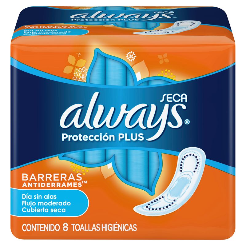 Toallitas Always plus seca sin alas 8 u. - Carrefour