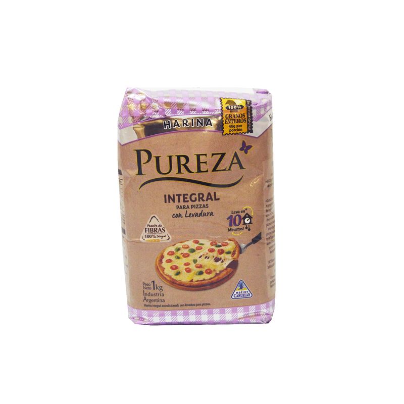 Harina integral Pureza con levadura pizza 1 kg. - Carrefour
