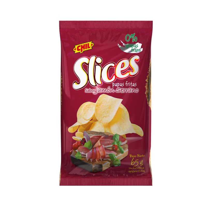 Papas fritas Slices jamón serrano 250 g. - Carrefour