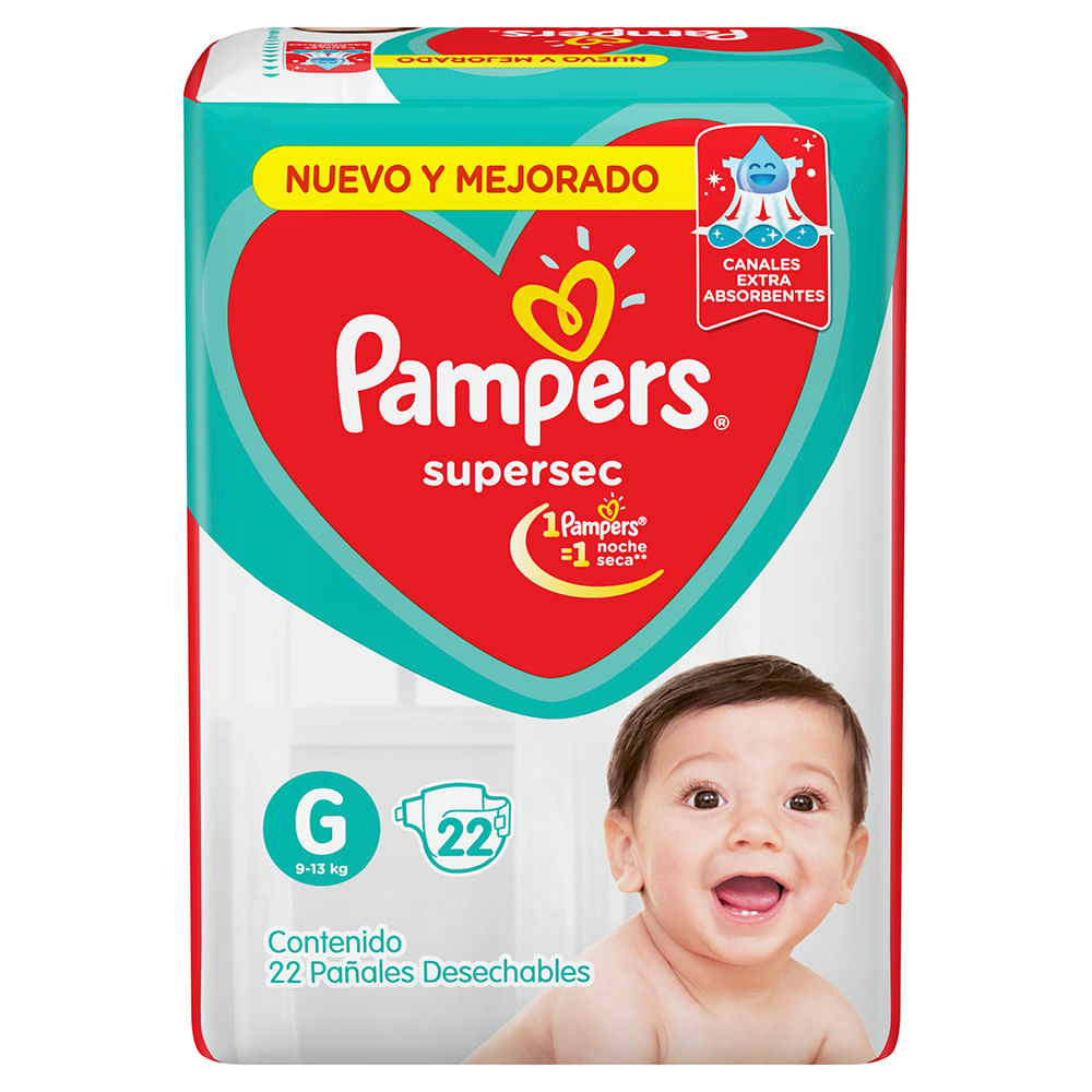 Pañales Pampers talle G supersec x 22 uni - Carrefour
