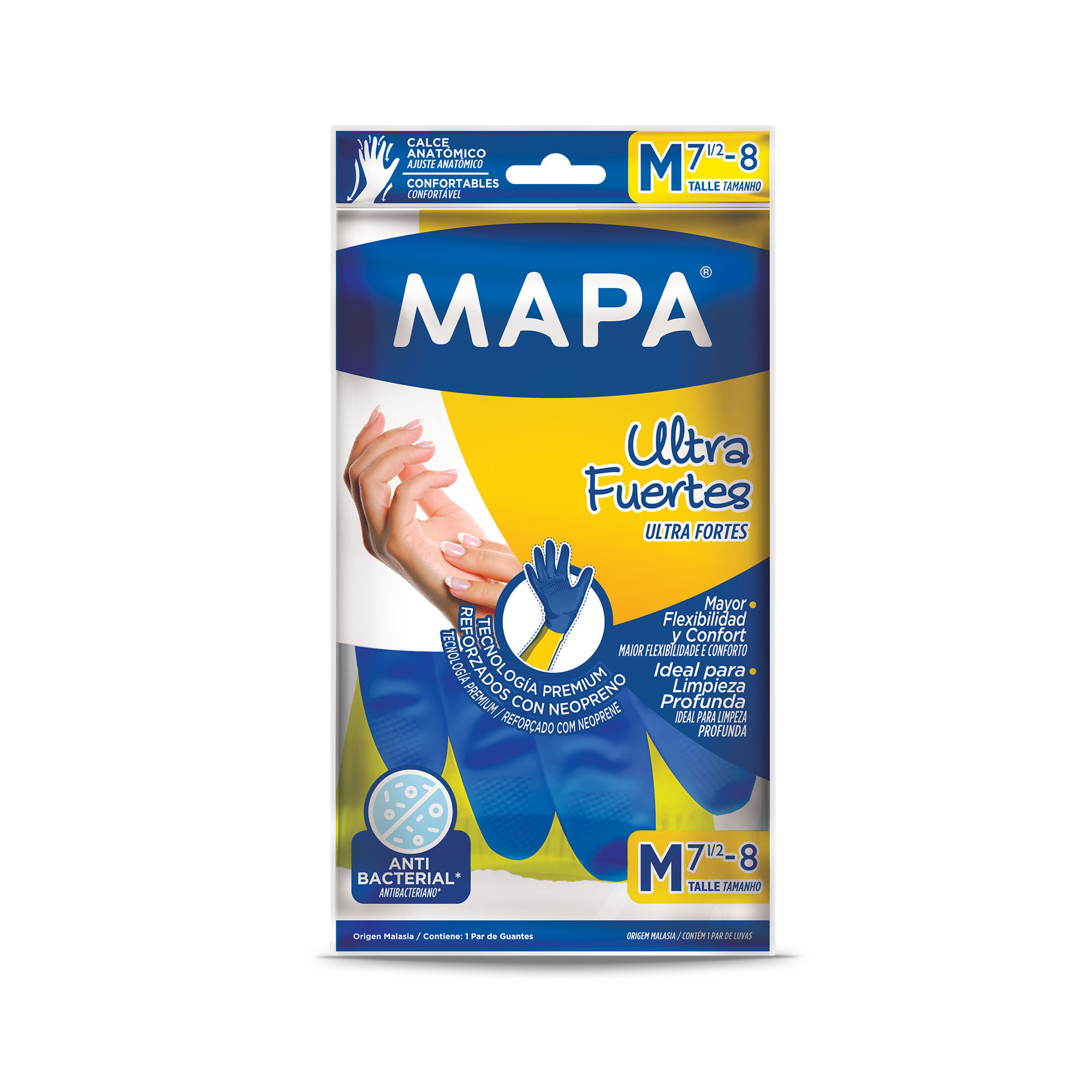 Guante Mapa ultra fuerte antibacterial talle M - Carrefour