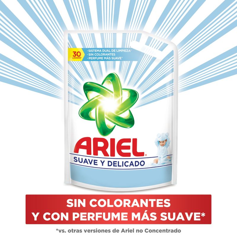 Jabón líquido para ropa Ariel suave y delicado 3 l. - Carrefour
