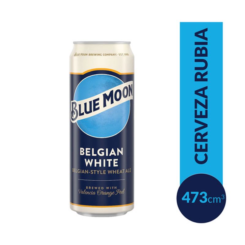 Cerveza blanca Blue Moon lata 473 cc. - Carrefour