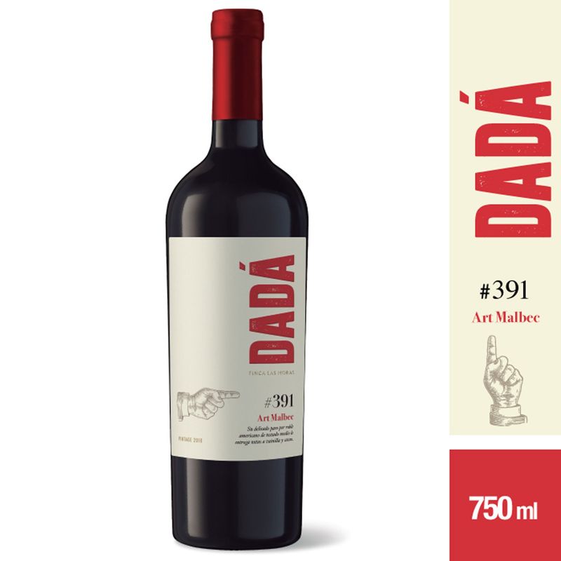 Vino tinto malbec Dadá 750 cc. - Carrefour