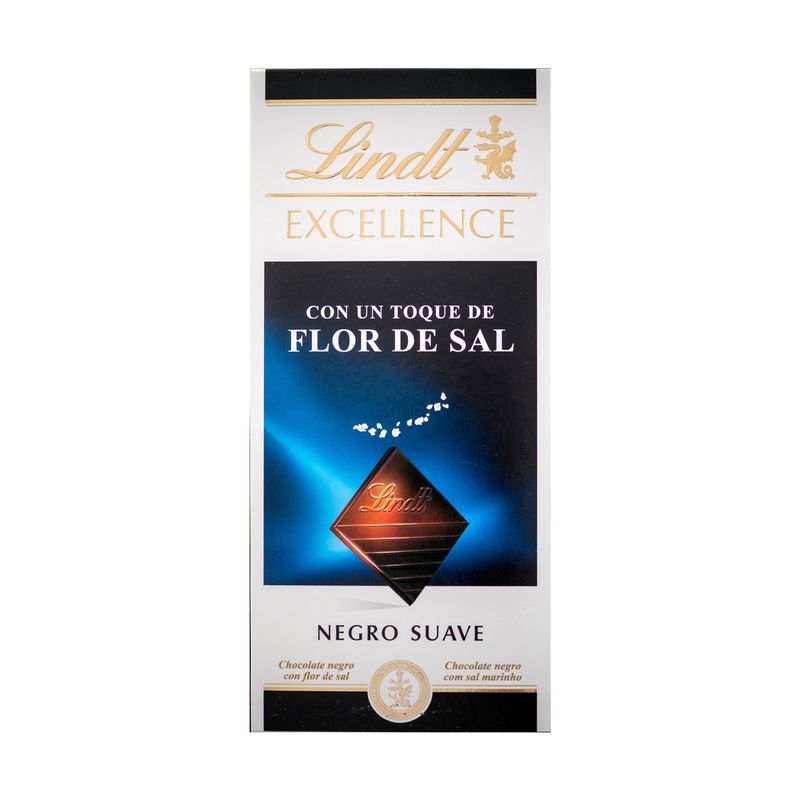 Tableta Lindt chocolate con sal marina excellence 100 g. - Carrefour