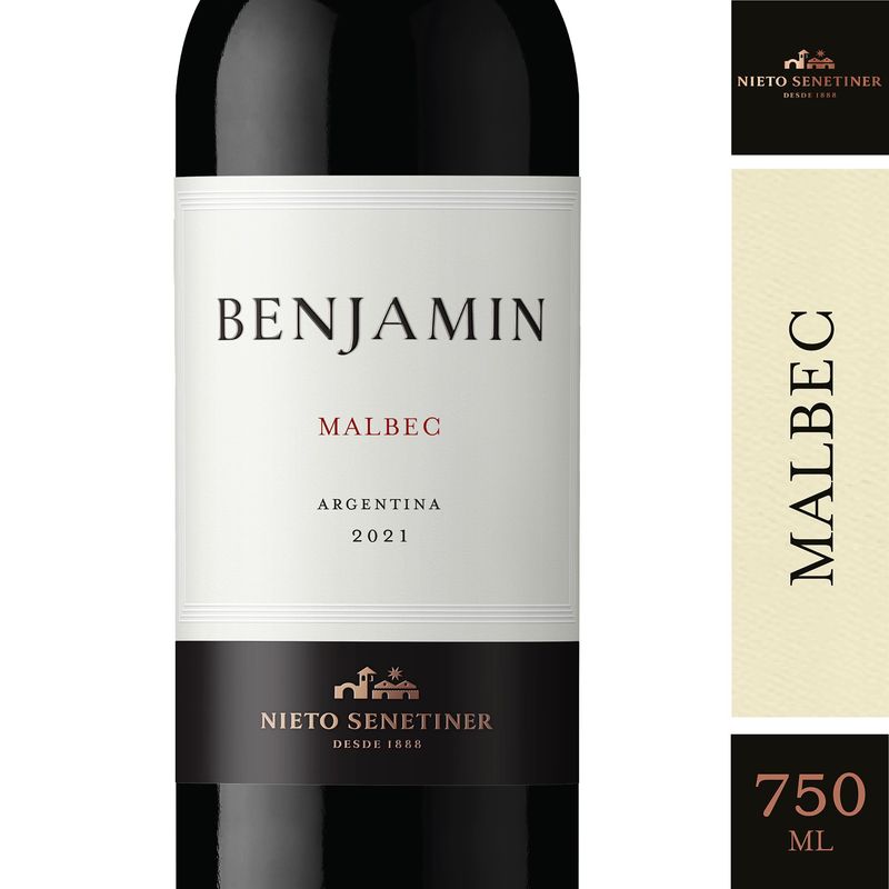 Vino tinto malbec Benjamin Nieto 750 cc. - Carrefour