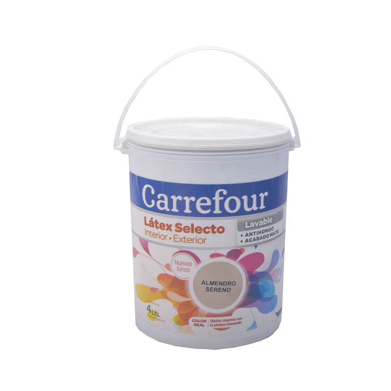 Latex Carrefour int-ext selecto almendro sereno 4 lts - Carrefour
