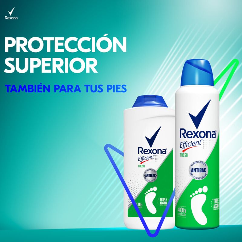 Desodorante Rexona efficient fresh en talco 100 g. - Carrefour Desodorante Rexona efficient fresh en talco 100 g. - Carrefour