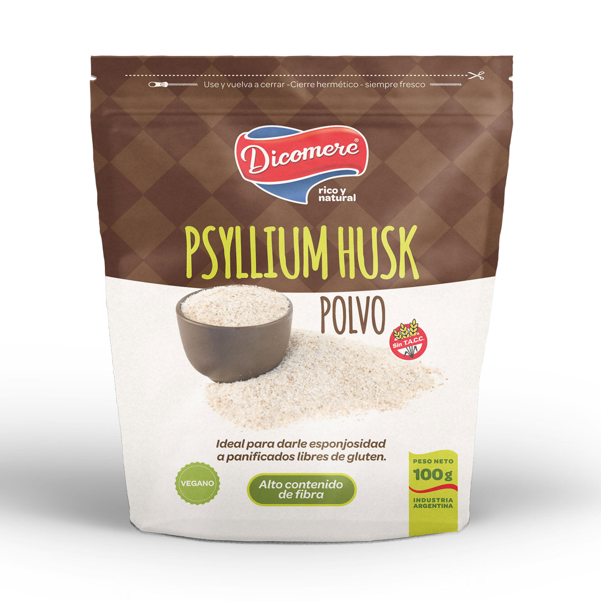 Psyllium husk polvo de hornear Dicomere 100 g. - Carrefour