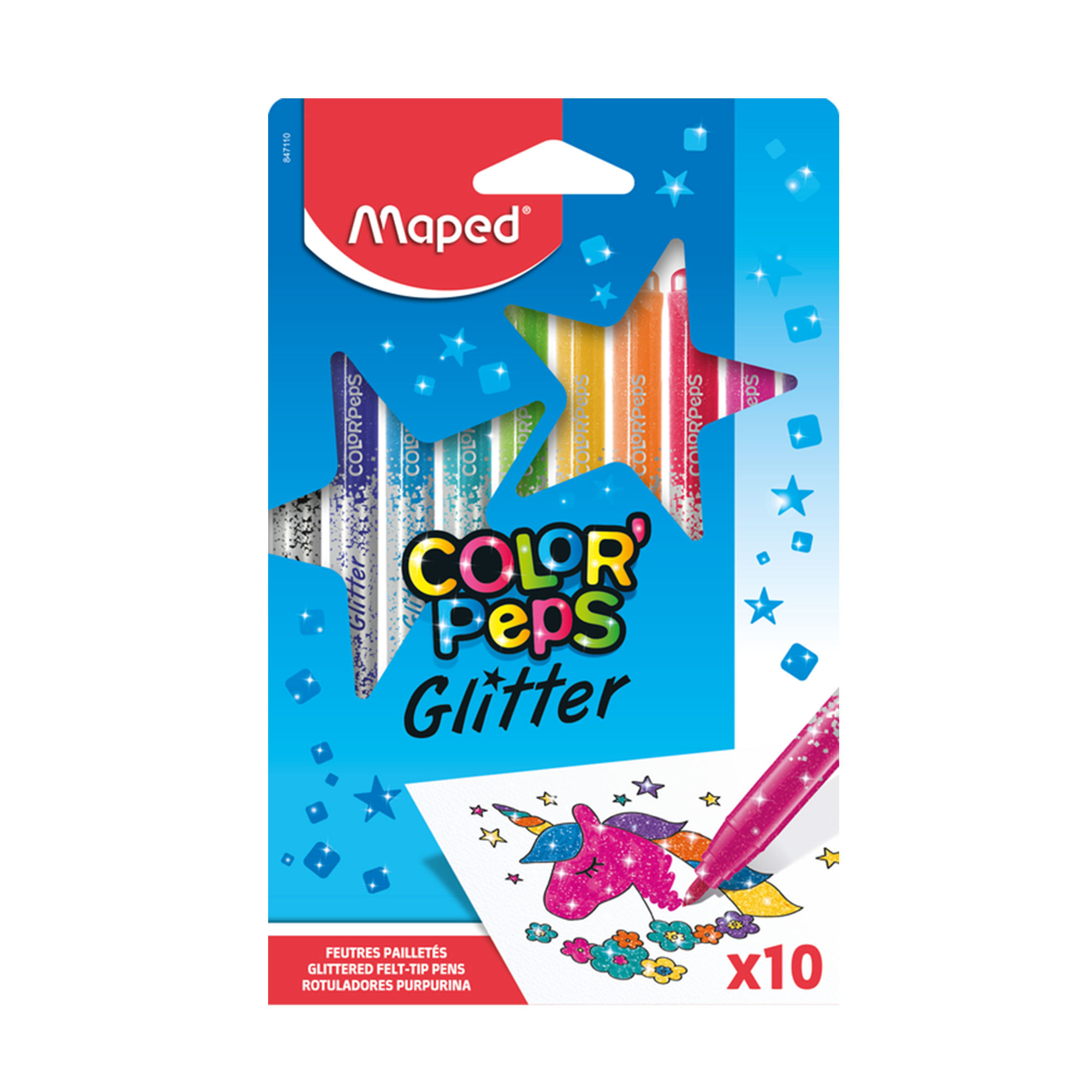 Marcador Maped Colorpeps Glitter X10 Uni Carrefour